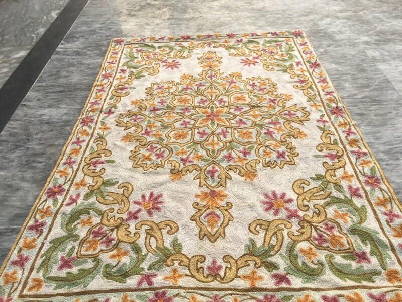 French Aubusson Rug Handmade Rug Hand Knotted Rug Crewel Rug Needle ...