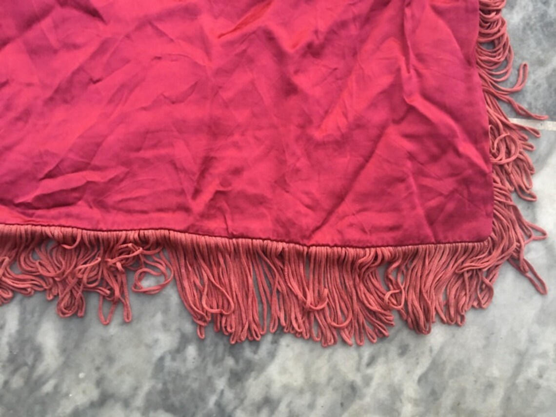 Antique Chinese Hand Embroidery Tablecloth Pictorial Table Cover Home ...