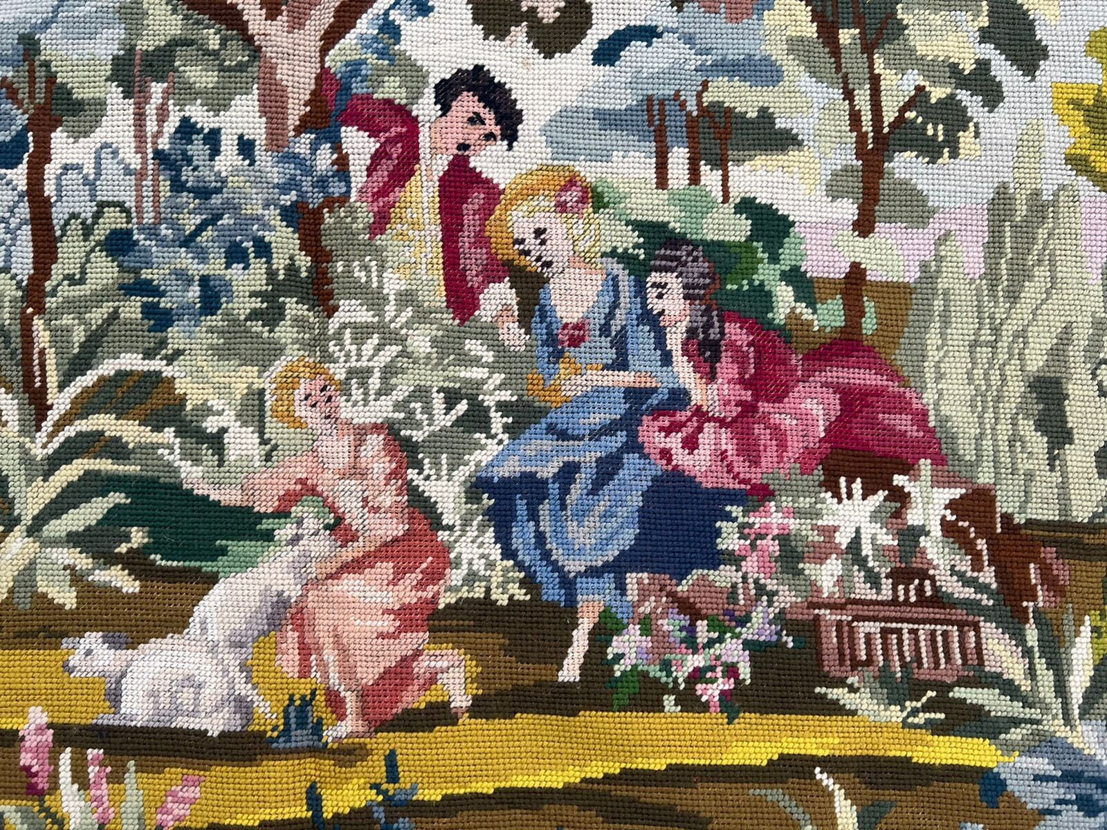 Vintage French Tapestry Wall Hanging, Medieval Goblins Scene (131x94 Cm ...