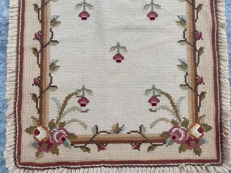 French Design Aubusson Rug Handmade Rug Living Room Rug Needle Point ...