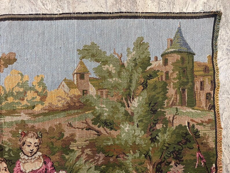 2X3 French Tapestry Vintage Tapestry Antique Tapestry Wall Hanging ...