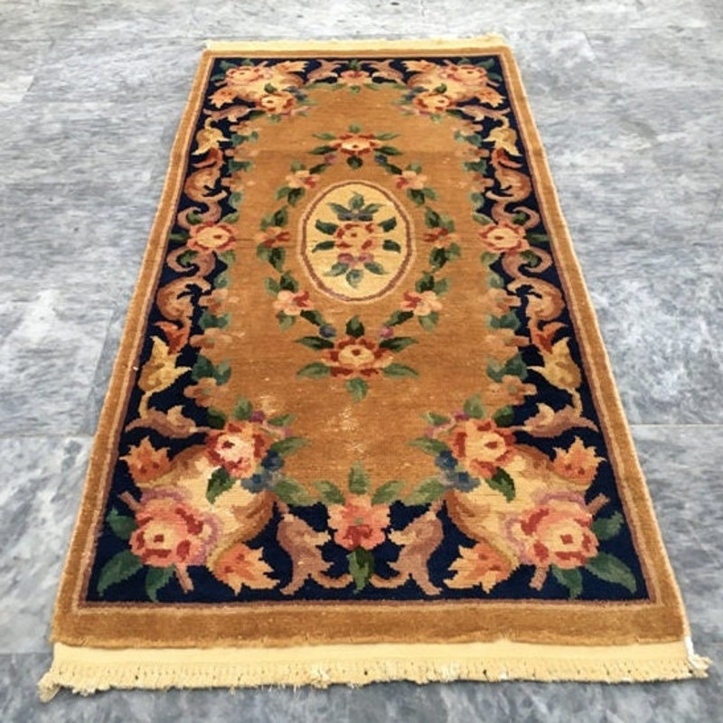 Small Chinese Antique Rug - Etsy