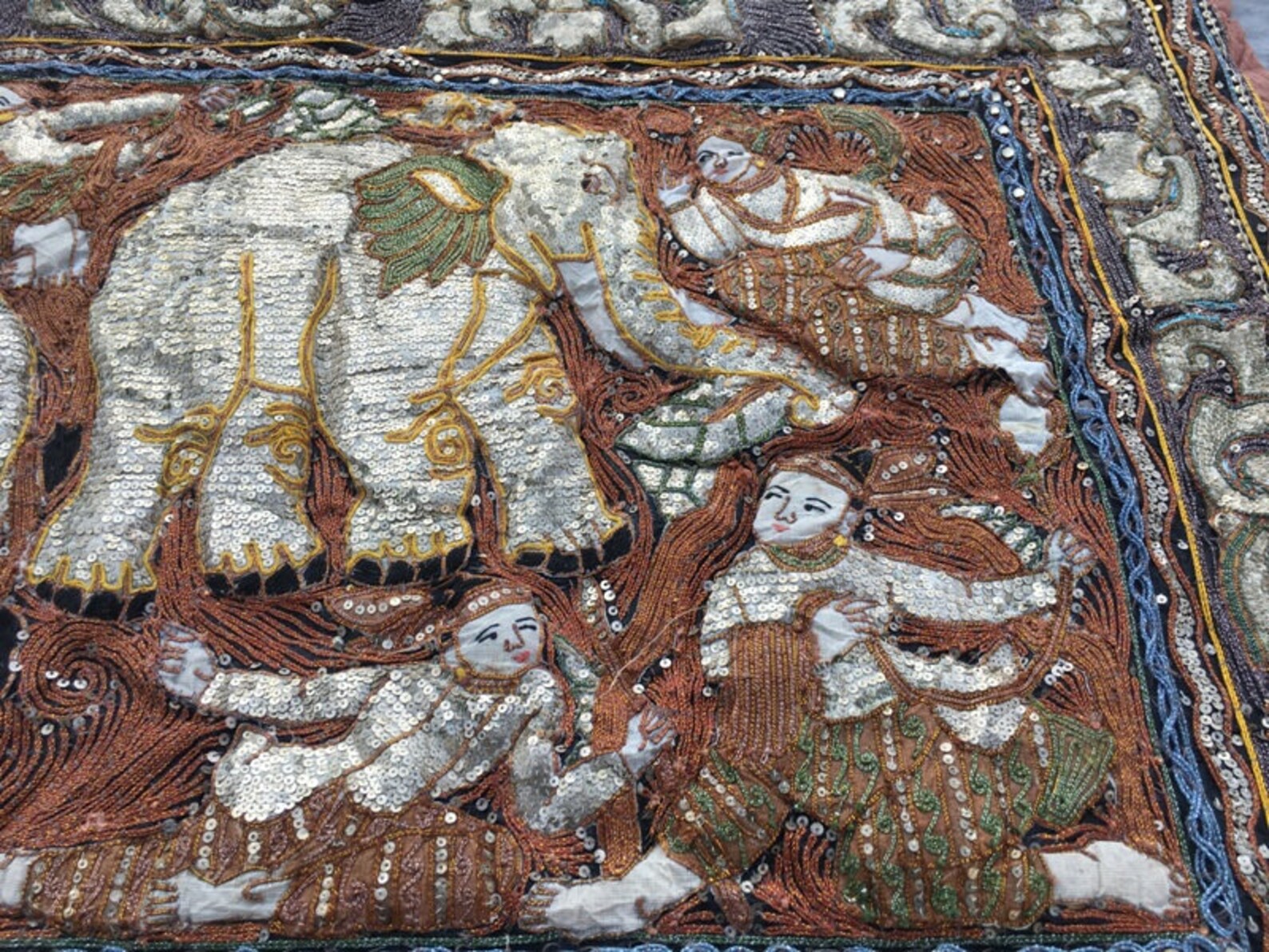 Antique Tapestry, Vintage Tapestry, Handmade Tapestry, Wall Hanging ...