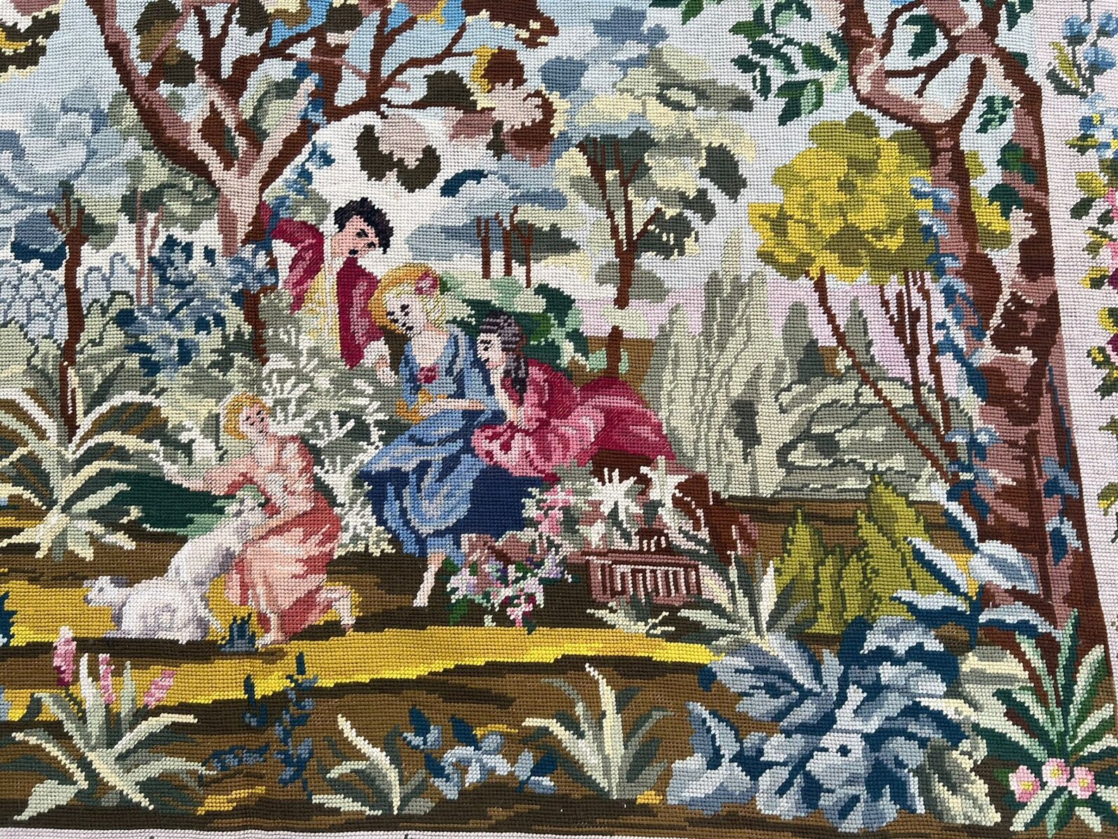 Vintage French Tapestry Wall Hanging, Medieval Goblins Scene (131x94 Cm ...