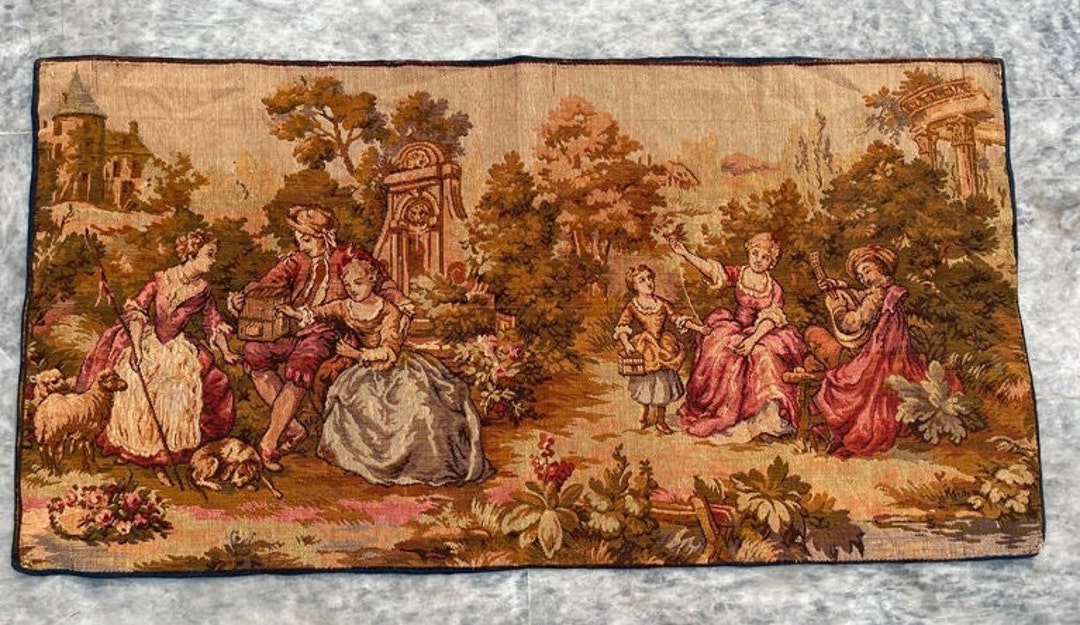 2X3 French Tapestry Vintage Tapestry Antique Tapestry Wall Hanging ...