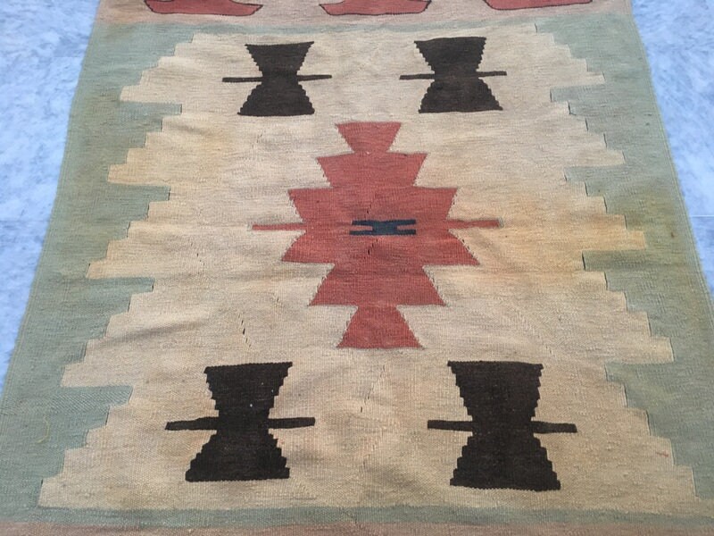 Afghan Kilim Rug, Handmade Kilim, Modern Kilim Floral Kilim Oriental ...