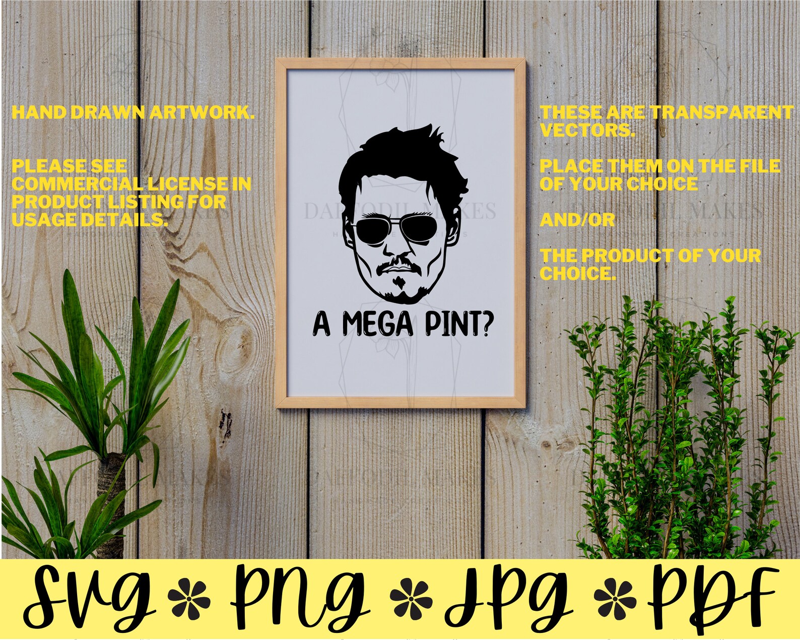 Johnny Depp Mega Pint SVG File SVG Justice for Johnny Depp - Etsy