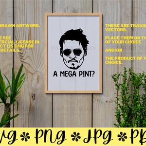 Johnny Depp Mega Pint SVG File, SVG, Justice for Johnny, Depp Svg, Mega ...