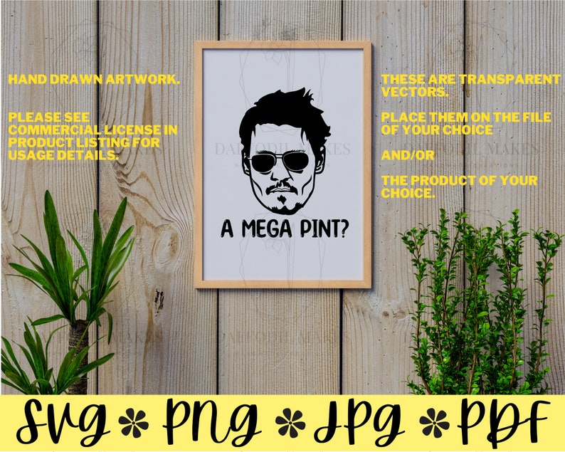 Johnny Depp Mega Pint SVG File, SVG, Justice for Johnny, Depp Svg, Mega ...
