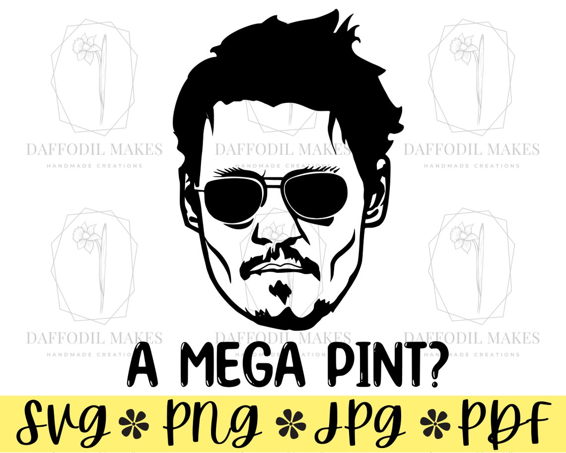 Johnny Depp Mega Pint SVG File SVG Justice for Johnny Depp - Etsy