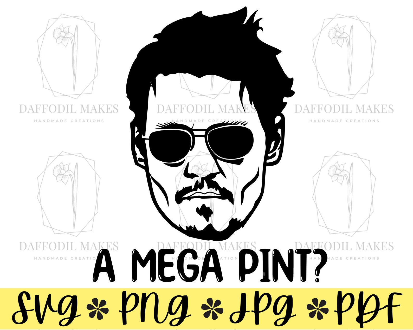 Johnny Depp Mega Pint SVG File, SVG, Justice for Johnny, Depp Svg, Mega ...
