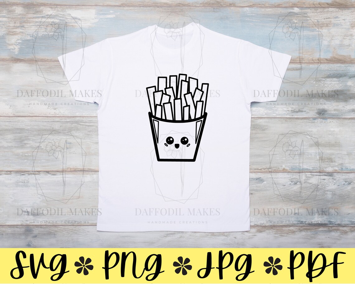 French Fry SVG File, SVG, French Fry, French Fry Svg, Kawaii Svg, Cute ...