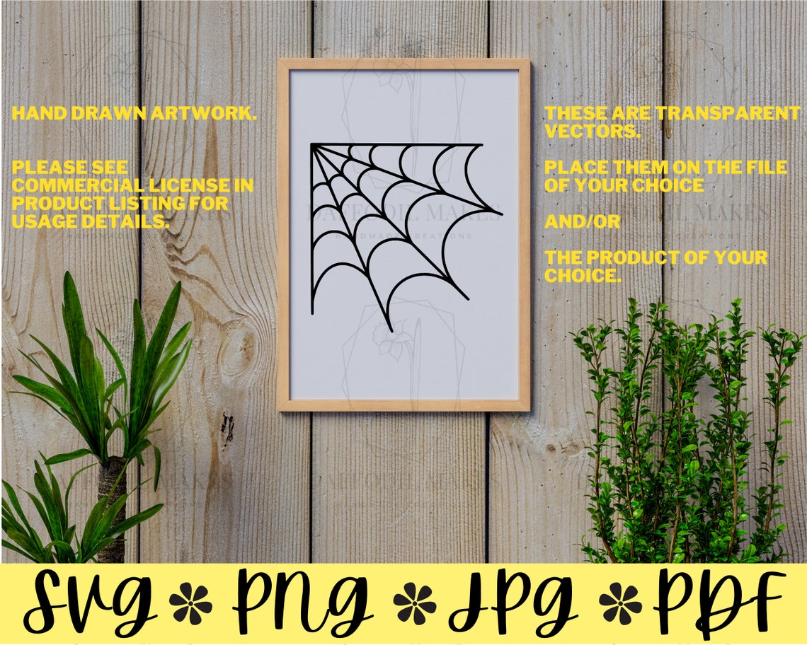 Corner Spider Web SVG File SVG Spider Web Web Svg Spooky - Etsy