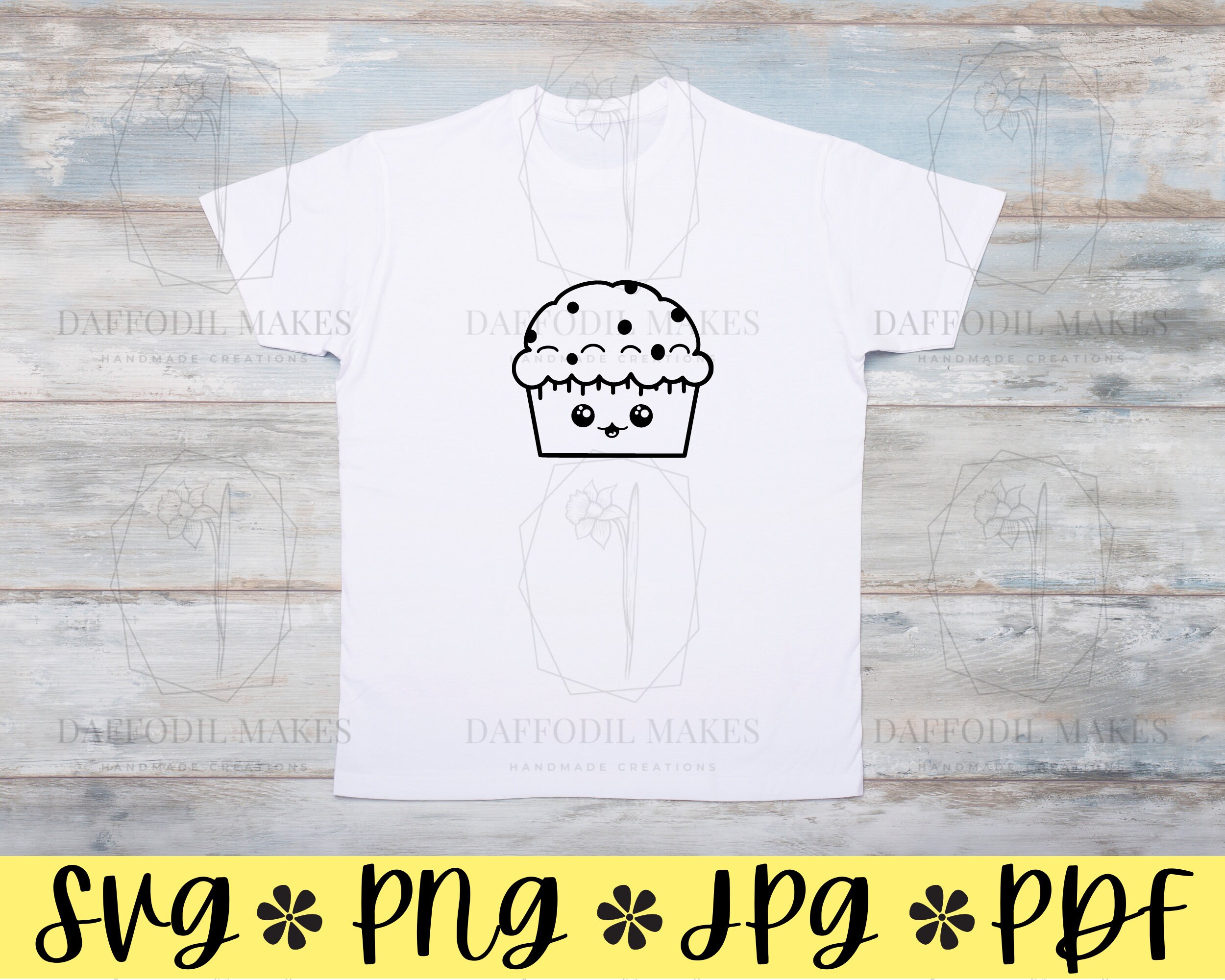 Muffin SVG File, SVG, Muffin, Dessert, Muffin Svg, Kawaii Svg, Cute ...