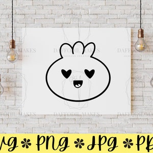 Heart Eyes Dumpling SVG File, SVG, Dumpling, Dumpling Svg, Kawaii Svg ...