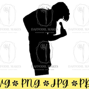 Bo Burnham Silhouette SVG File, SVG, Bo Burnham, Silhouette, Funny Svg ...