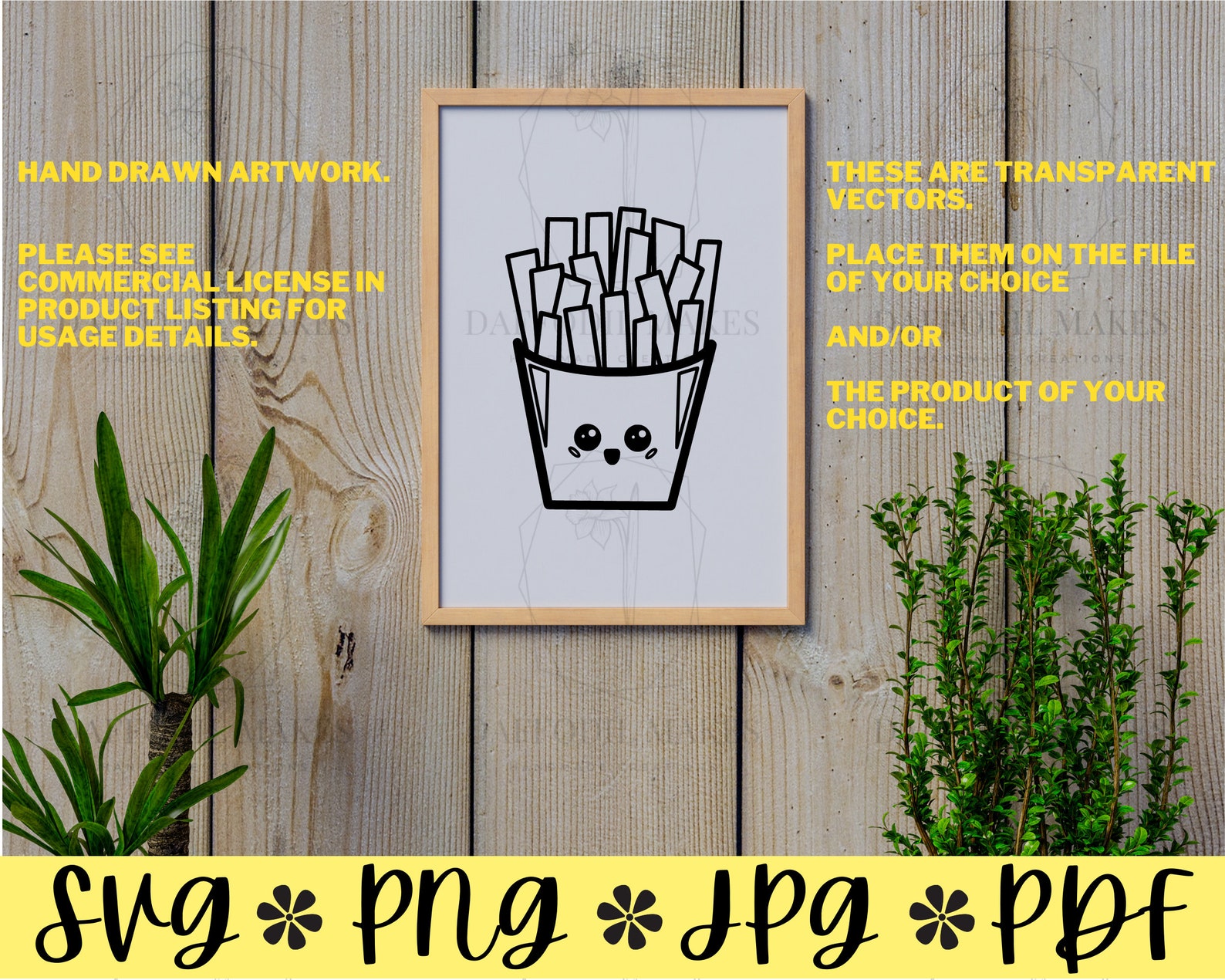 French Fry SVG File, SVG, French Fry, French Fry Svg, Kawaii Svg, Cute ...