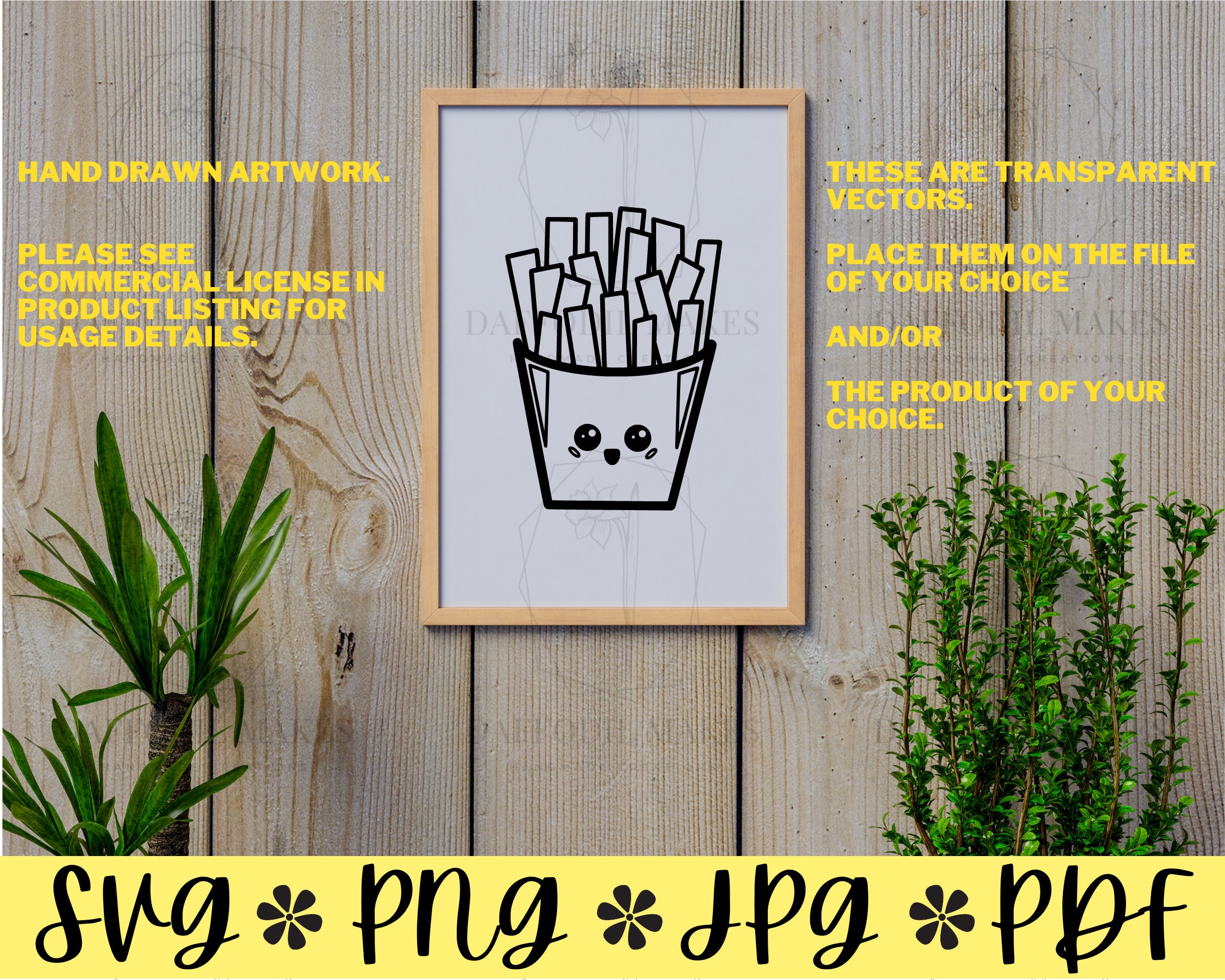 French Fry SVG File, SVG, French Fry, French Fry Svg, Kawaii Svg, Cute ...