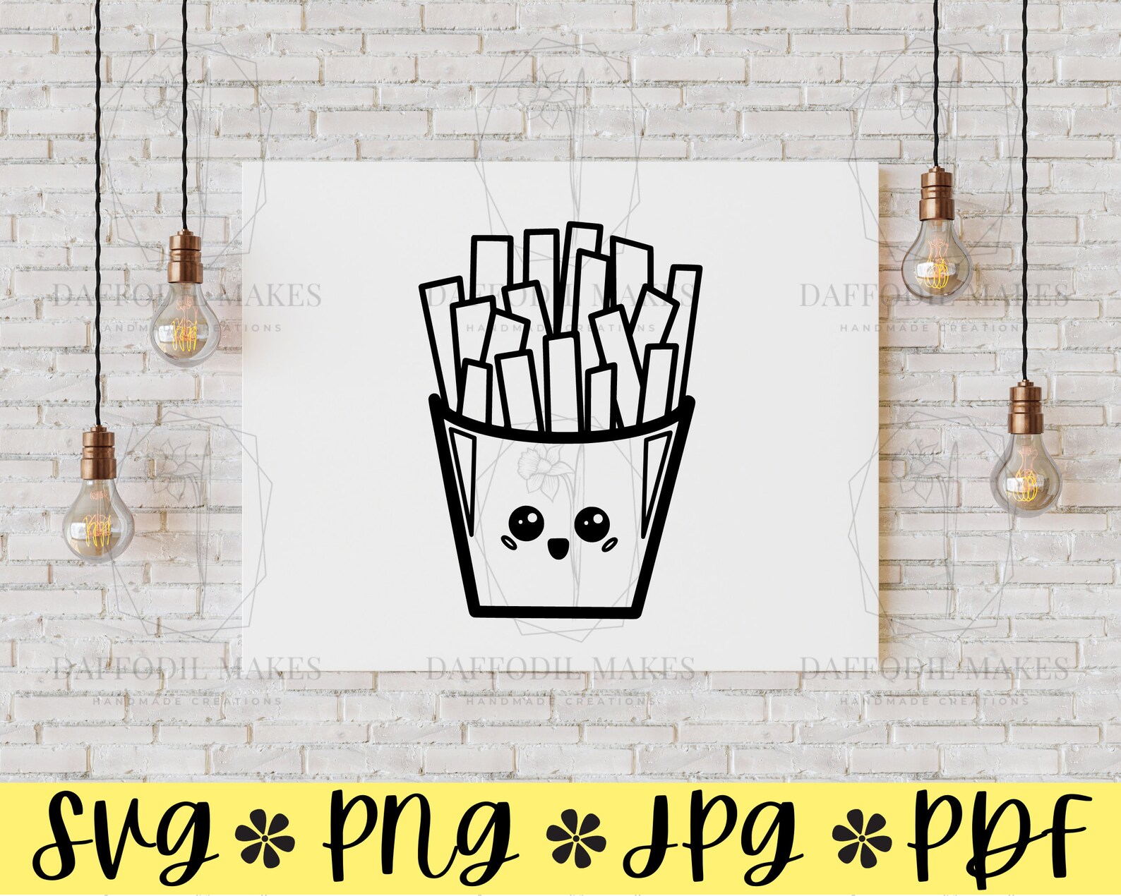French Fry SVG File SVG French Fry French Fry Svg Kawaii | Etsy