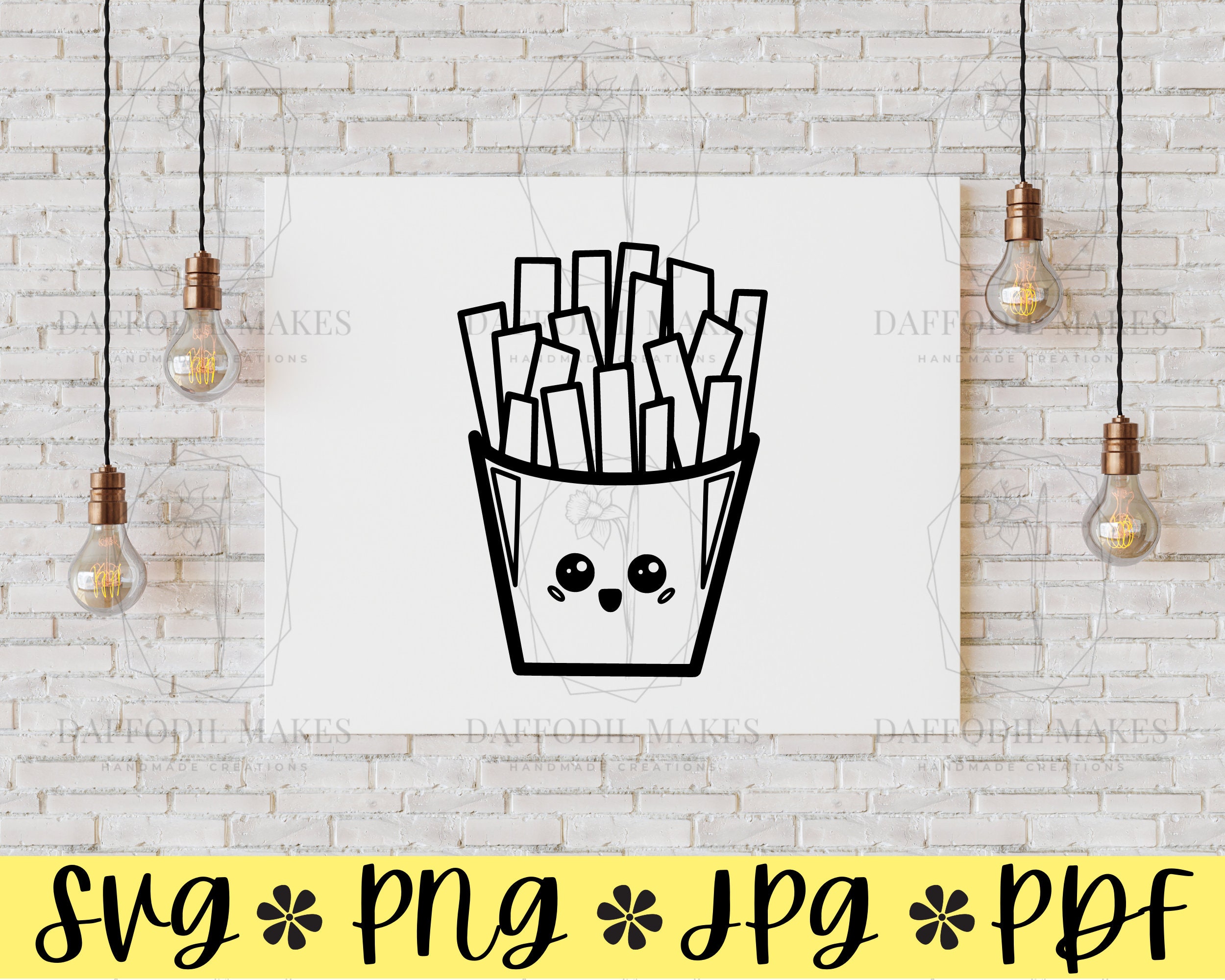 French Fry SVG File, SVG, French Fry, French Fry Svg, Kawaii Svg, Cute ...