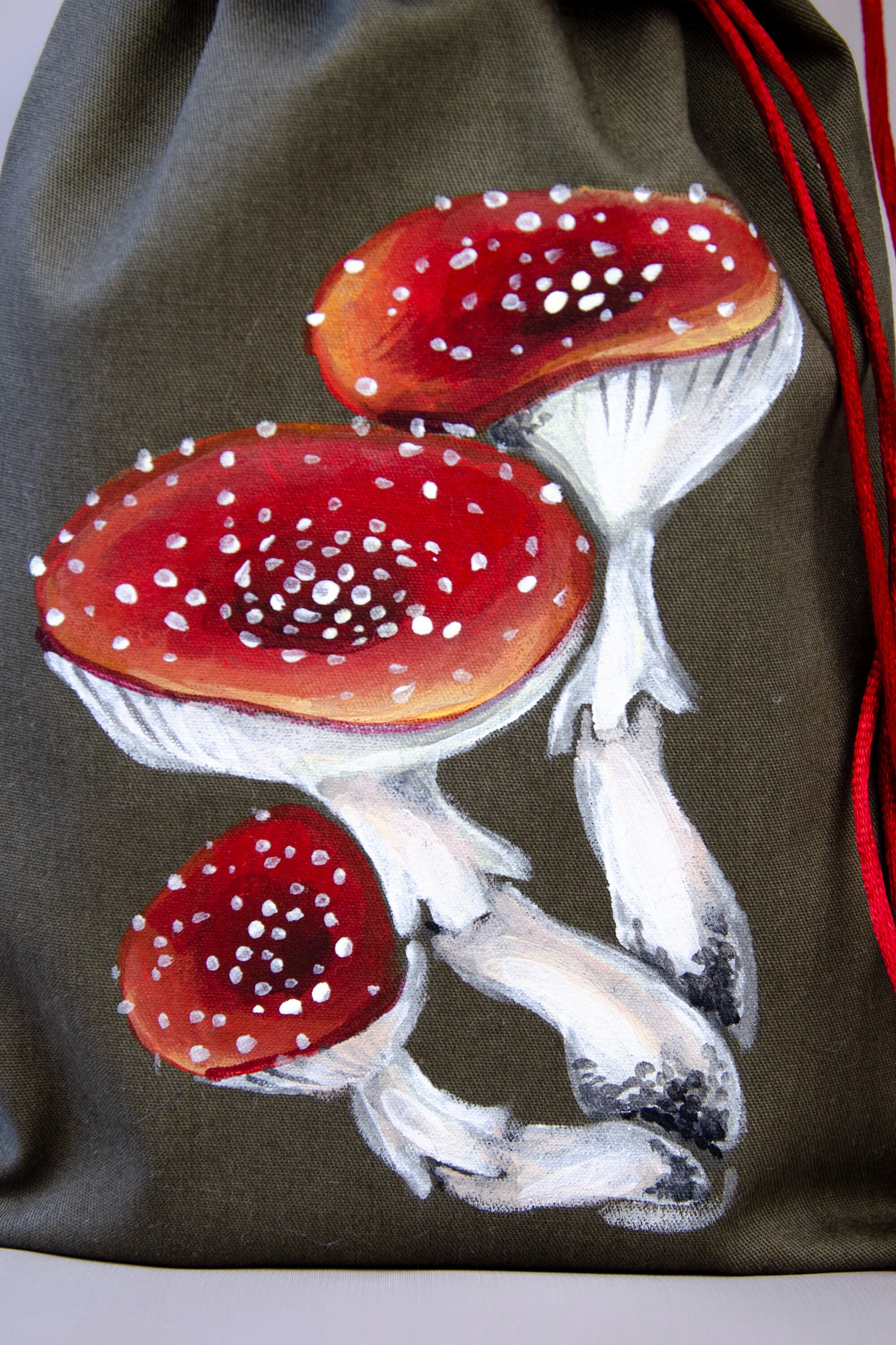 Mushroom Tarot Card Bag Cottagecore Decor Amanita Muscara Runes Pouches ...