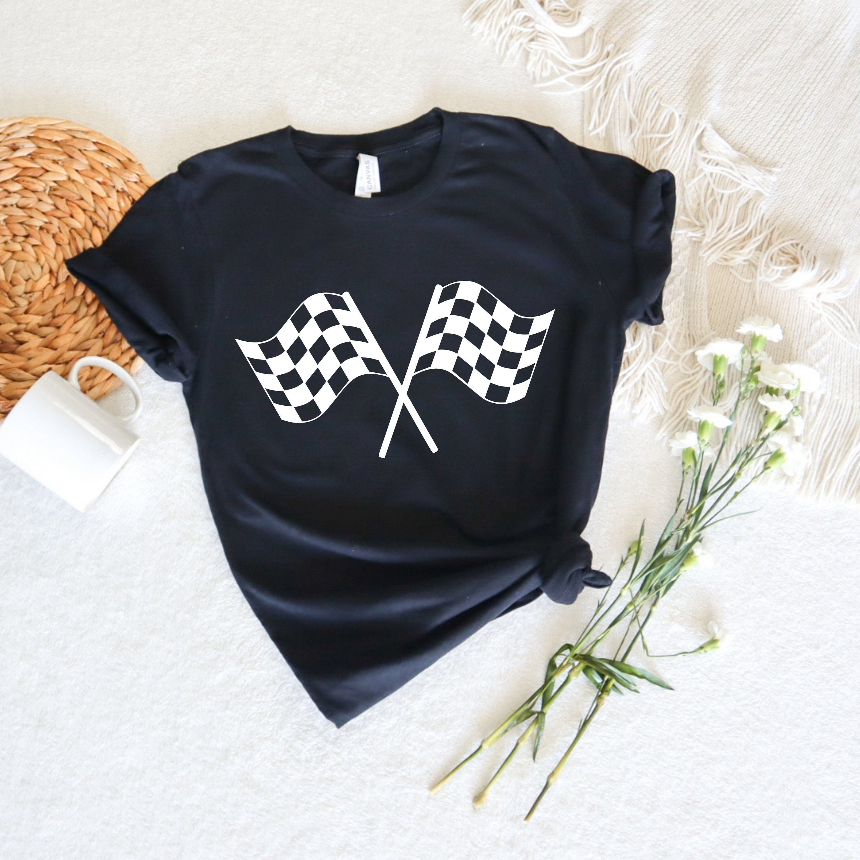 Checkered Flag Shirt, Race Life Motor Racing Sports Shirt, Racing Flag ...