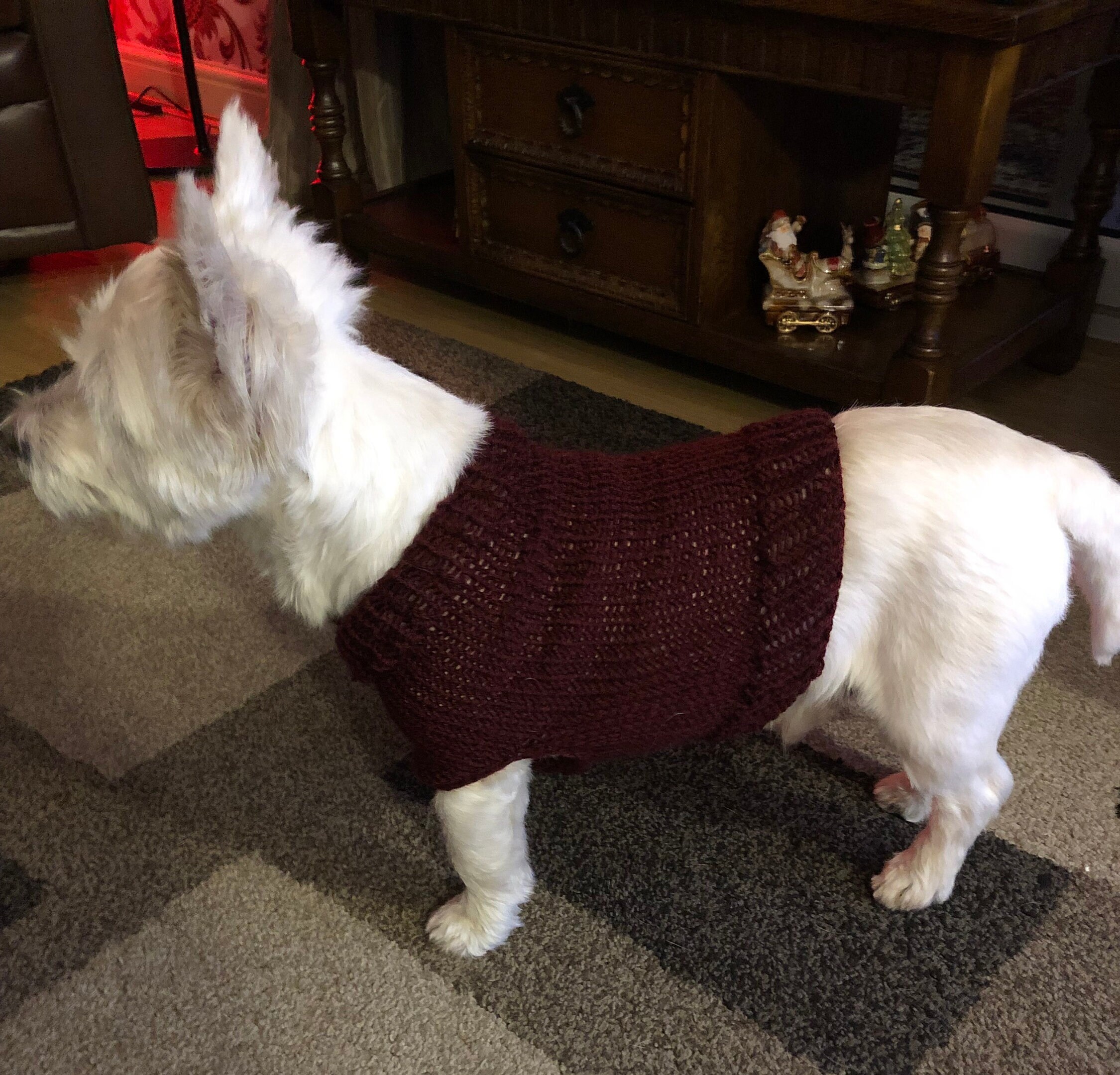 Soft Hand Knitted Dog Jumper / Sweater / Coat jack Russell, Terrier ...
