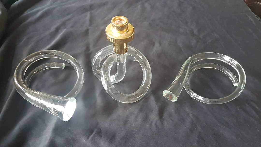 Set of Three Lucite Knot Candlesticks - Dorothy Thorpe Vintage - Etsy