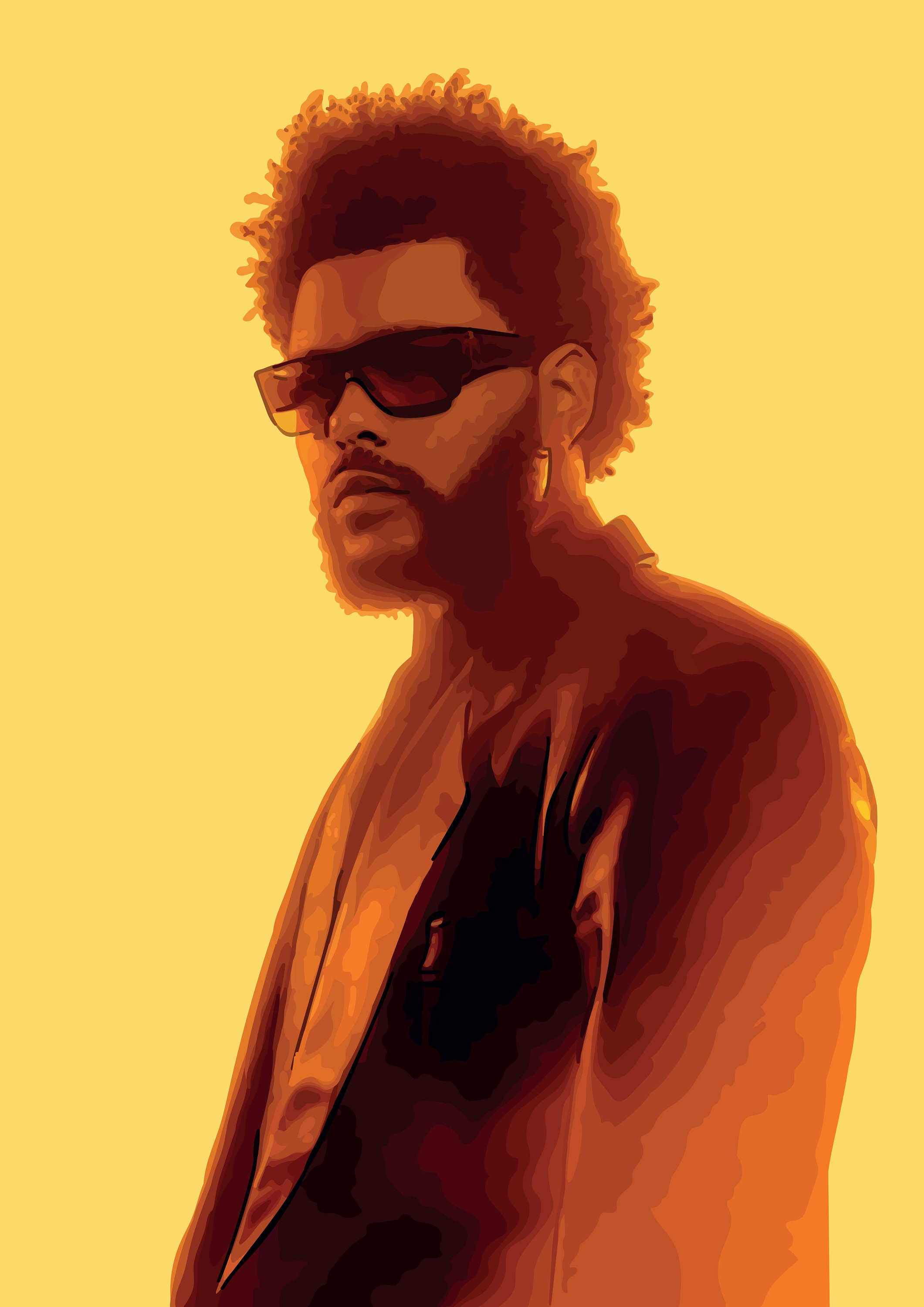 The Weeknd Print Modern Art Print. Colourful Art Print - Etsy UK