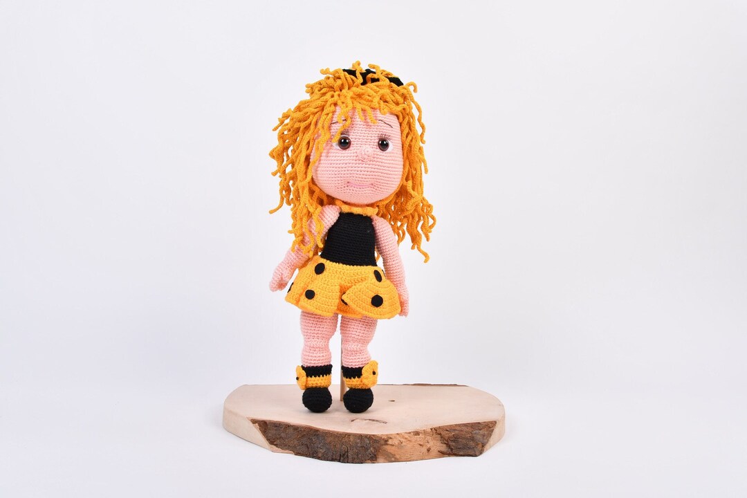 Handmade Crocheted Doll POLLY, Amigurumi, Cotton, Gift for Babies ...