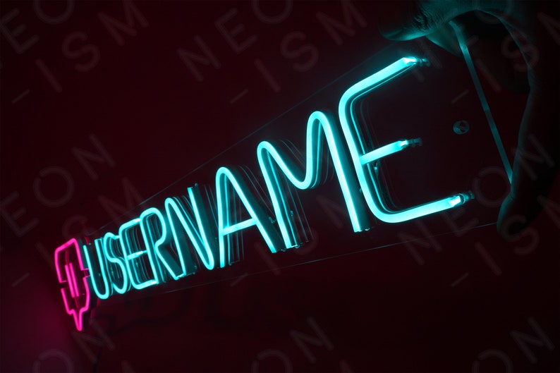 Custom Twitch Username Neon Sign, Twitch Decoration, Personalized Gift ...
