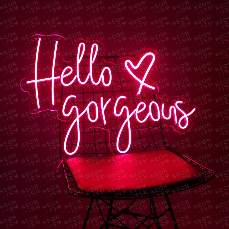Hello Gorgeous Neon Sign - Etsy