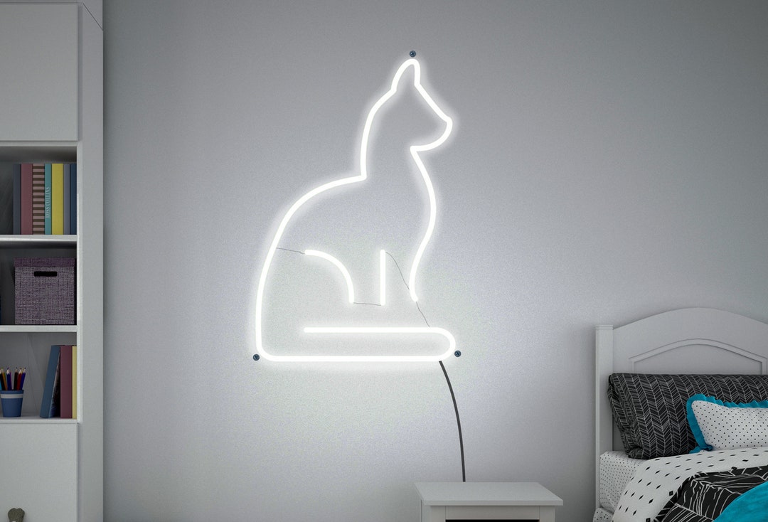 Cat Neon Sign, Neon Sign, Neon Lamp Sign, Neon Led Light, Living Room ...