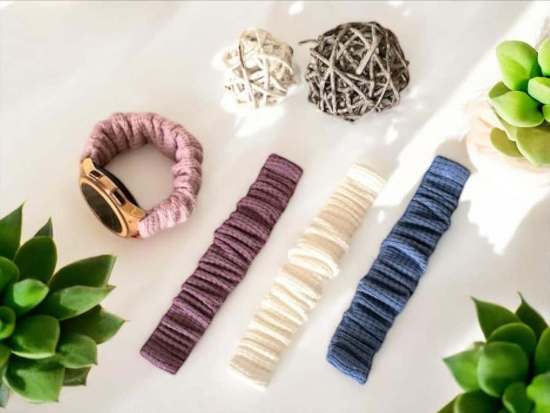 Elastic Waffle Jersey Watch Strap, Fabric Watch Strap, Watch Scrunchie ...