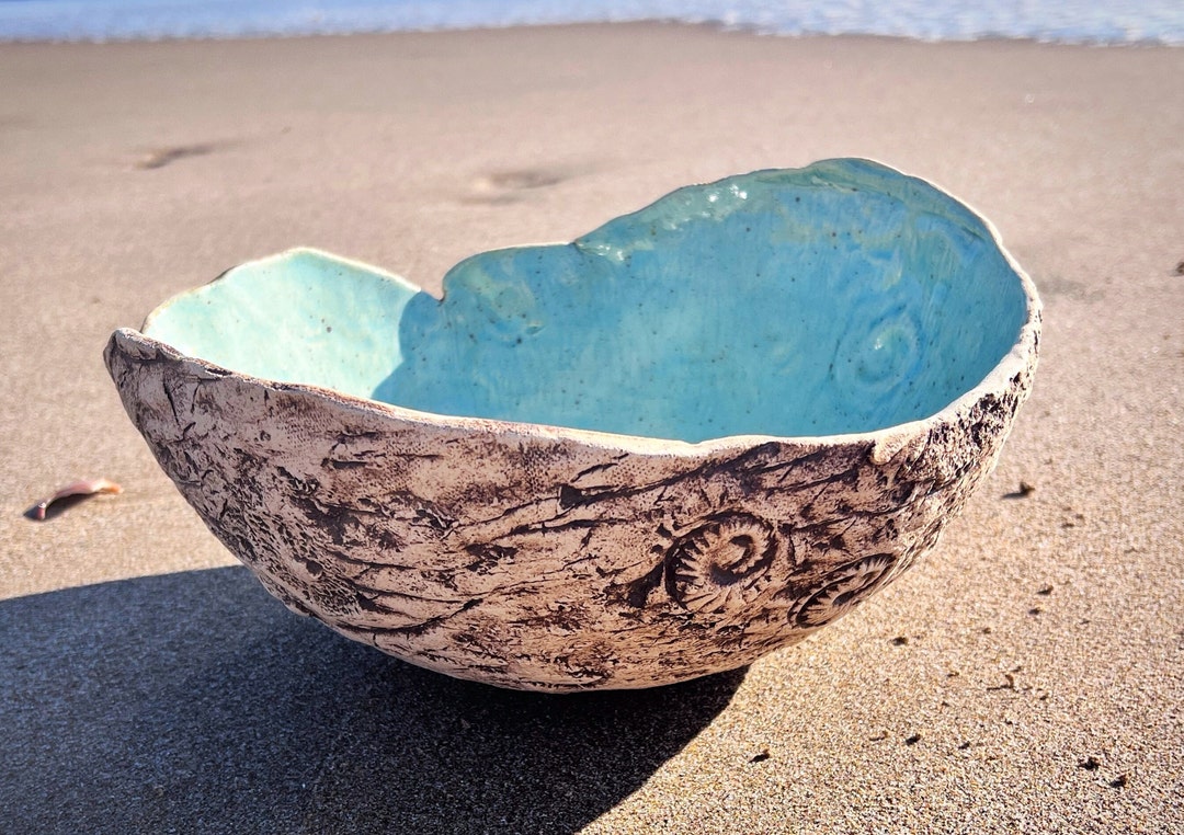 Centerpiece Bowl, Large Fruit Bowl, Turquoise Blue Ceramic Fruit Bowl ...