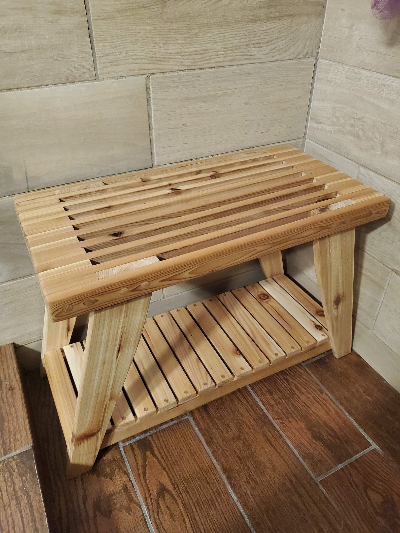Cedar Shower/outdoor Bench - Etsy