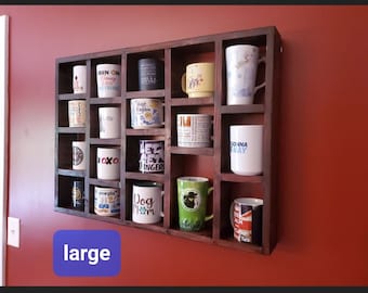 Coffee Mug Storagecoffee Cup Shelfcoffee Cup Storagewood Display ...