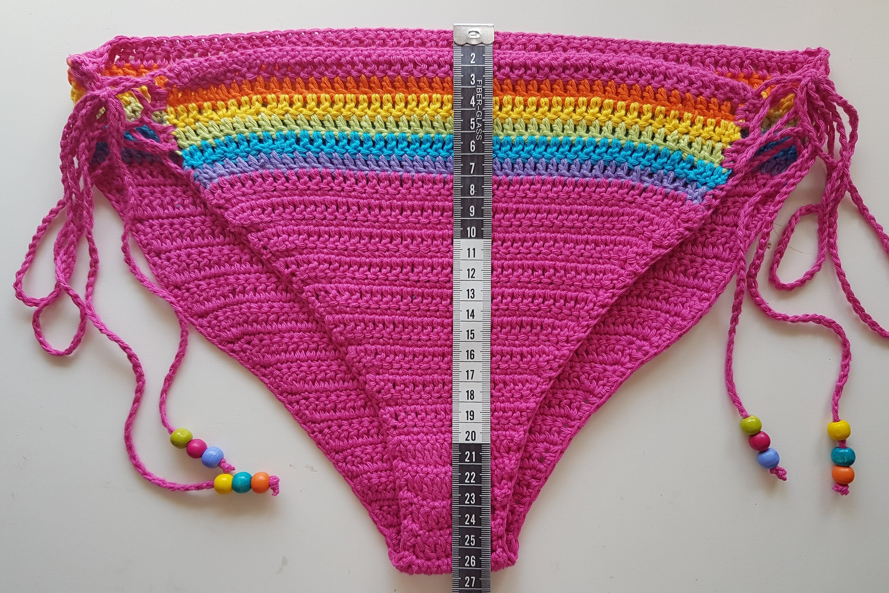 Crochet Bikini in Bright Rainbow Colors Crocheted Bikini Set Summer ...