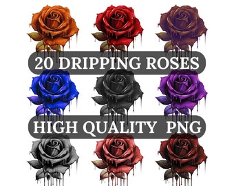 Dripping Red Rose Png, Dripping Rose, Dripping Flower, Rose Drip, Wet ...