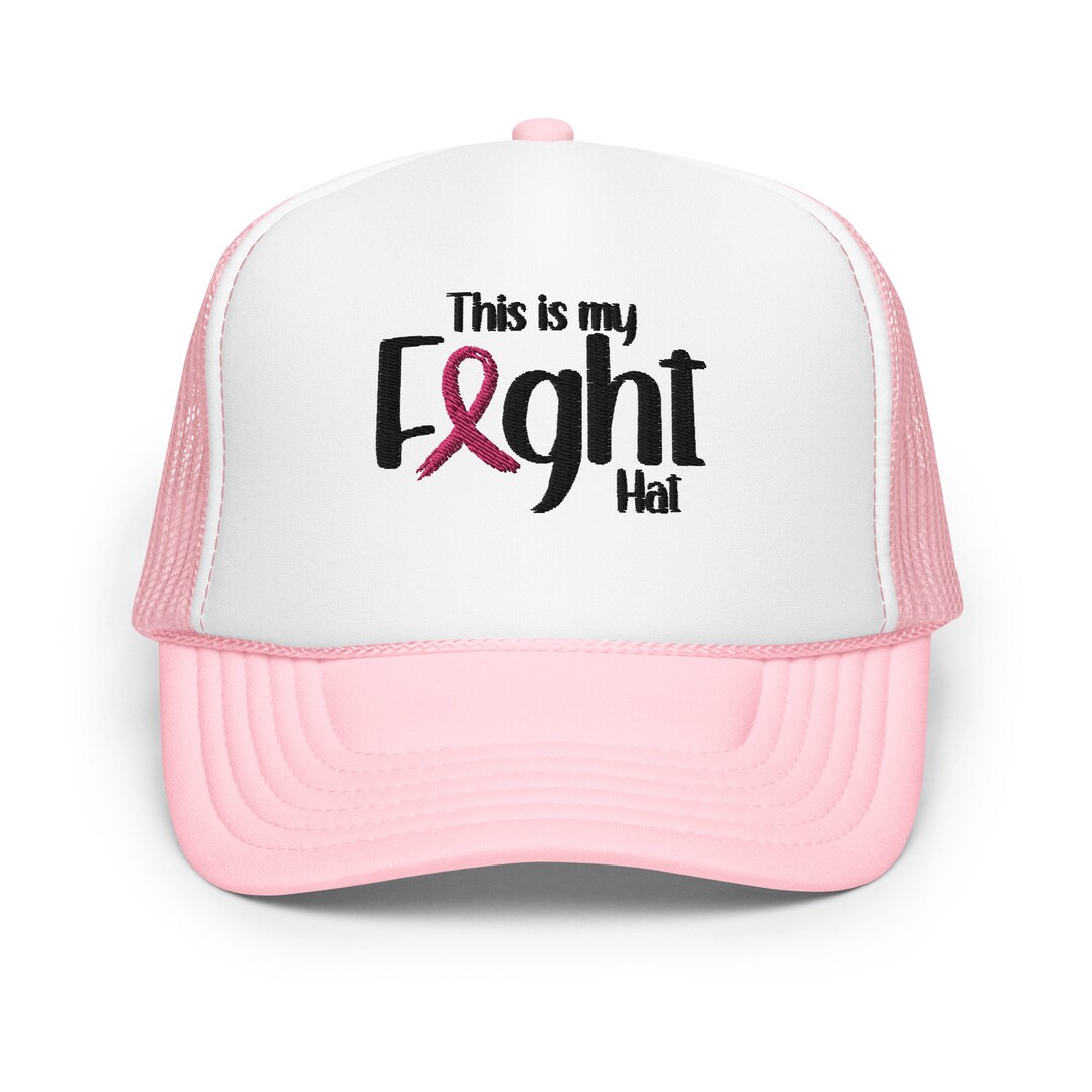 This is My Fight Hat Embroidered Trucker Hat, Breast Cancer Awareness ...