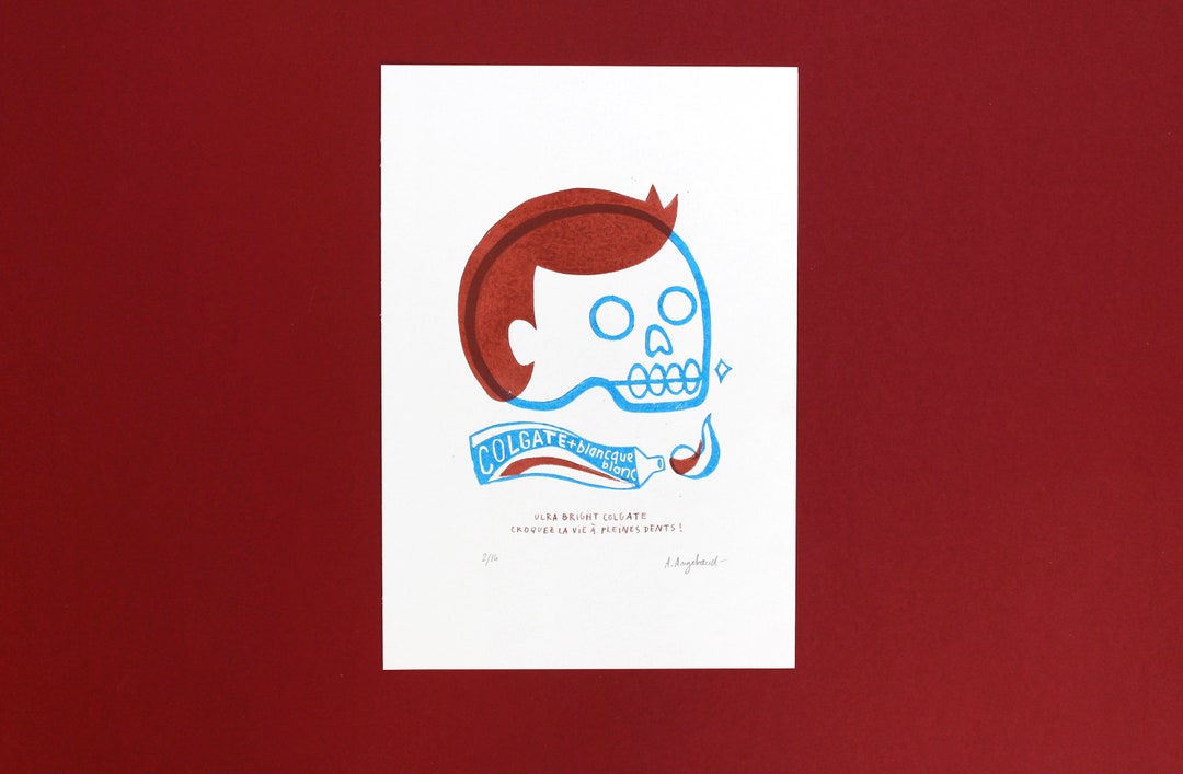 2-color Linocut Poster on Matte Paper, Calaveras 2018, Sketch Life to ...