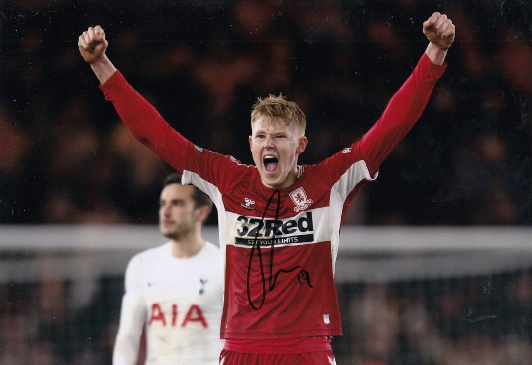 Football - Josh Coburn - Hand Signed A4 Photograph - Middlesbrough ...