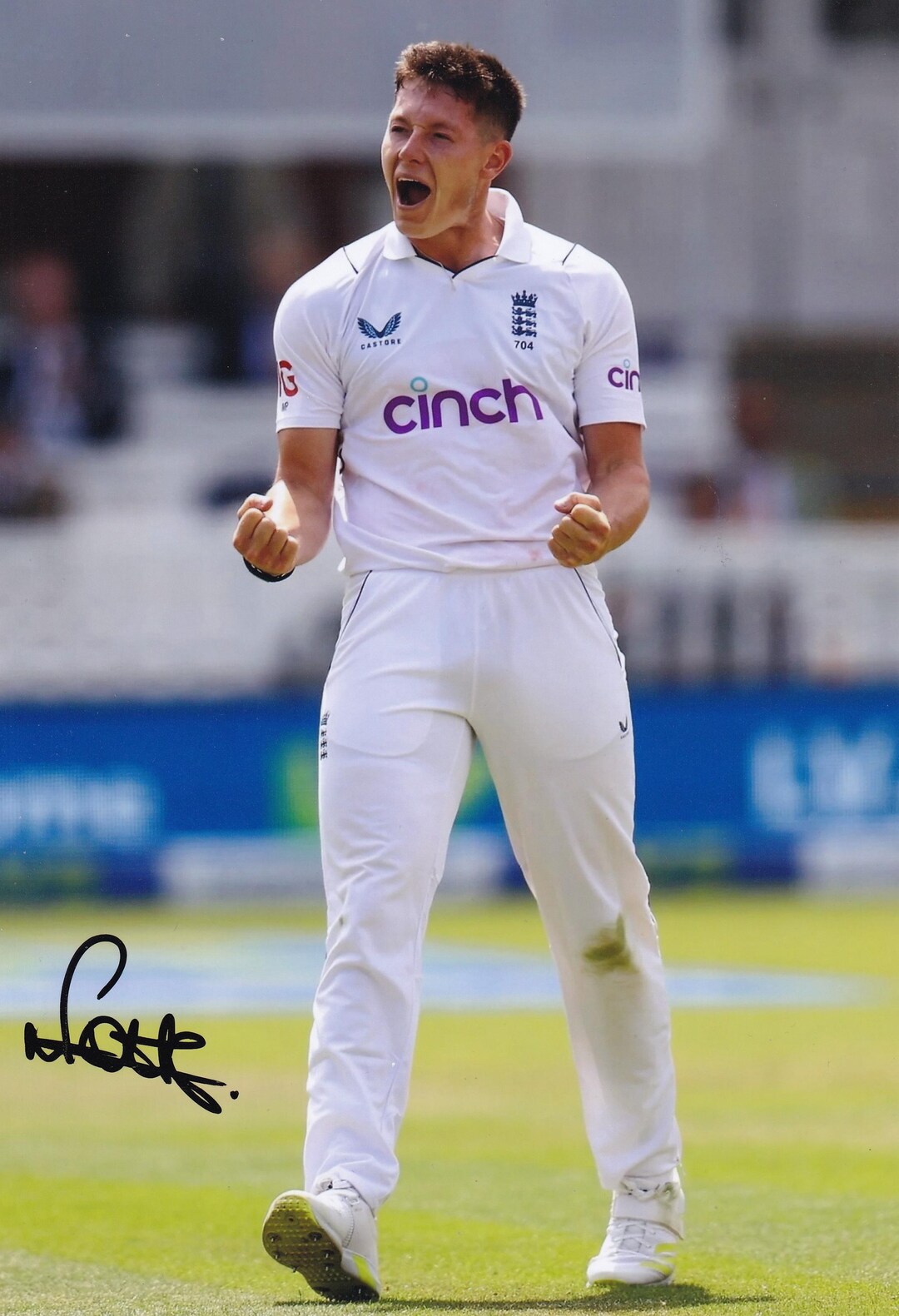 Cricket - Matthew Potts - Hand Signed 12x8 Inch Photograph - England ...
