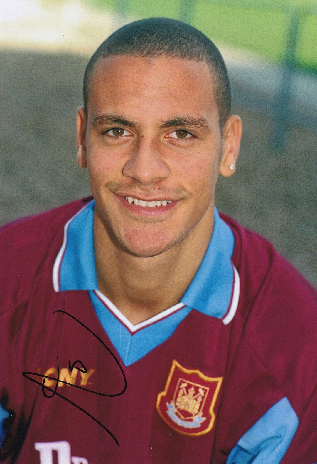 Football - Rio Ferdinand - Hand Signed 12x8 Inch Photograph - West Ham ...