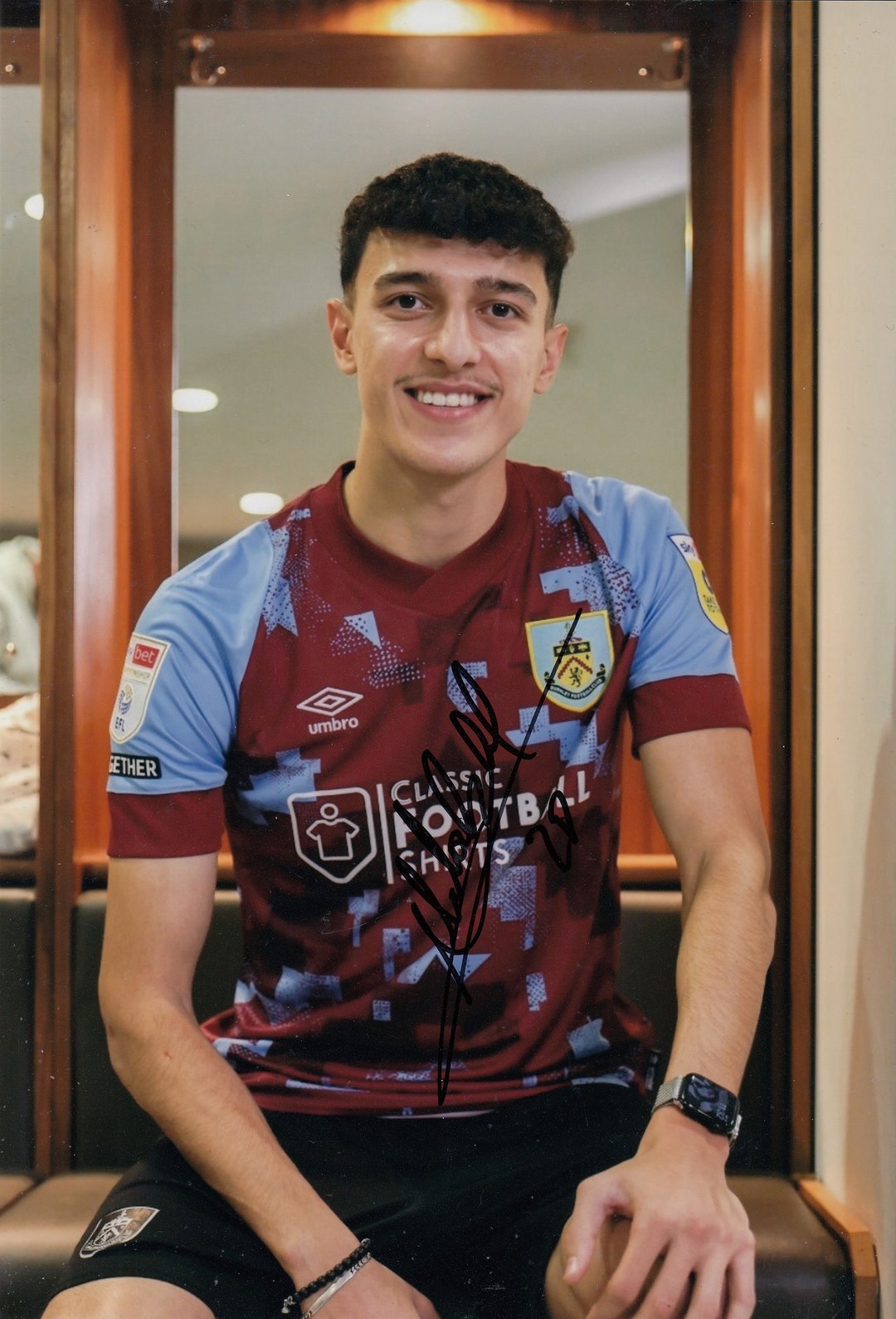 Football Ameen Al-dakhil Hand Signed A4 Photograph Burnley COA - Etsy UK