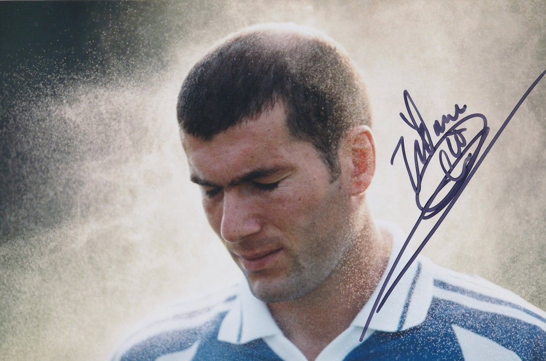 Football Zinedine Zidane Hand Signed 12x8 Inch Photograph - Etsy
