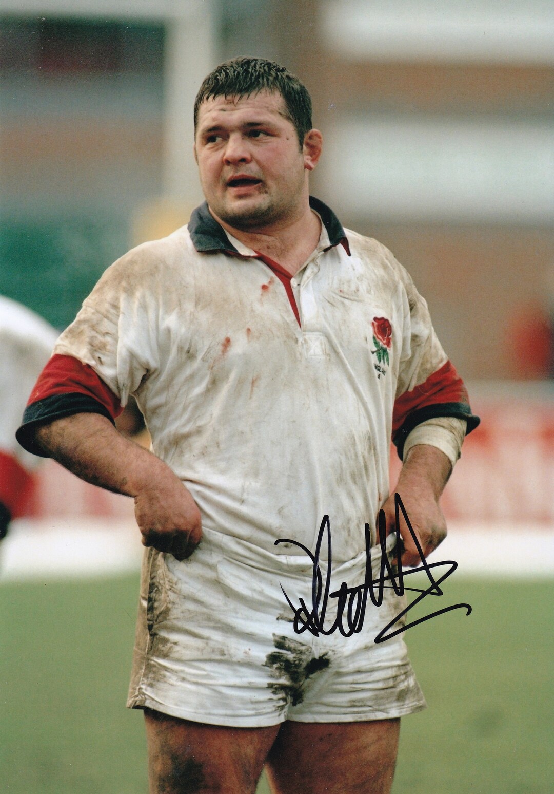 Rugby Union - Darren Garforth - Hand Signed A4 Photograph - England ...