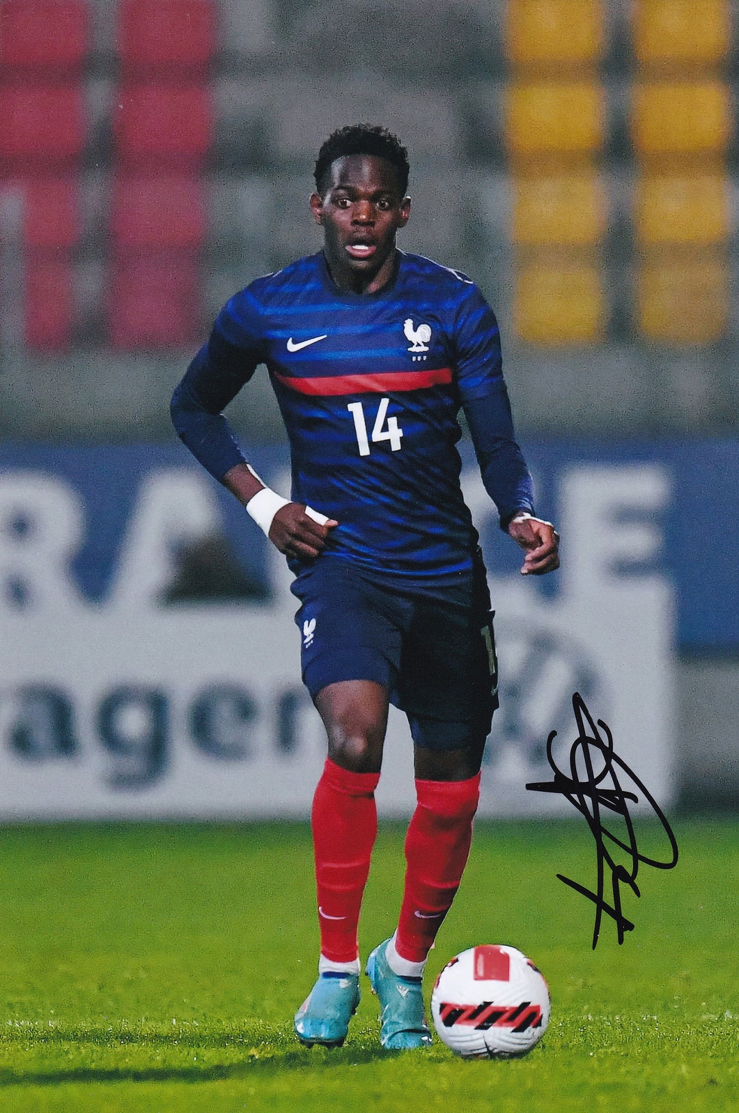 Football - Castello Lukeba - Hand Signed 12x8 Inch Photograph - France ...