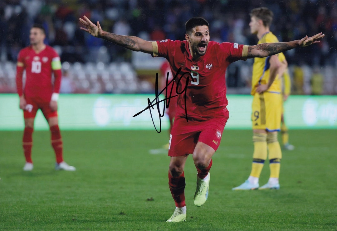 Football Aleksandar Mitrovic Hand Signed 12x8 Inch - Etsy