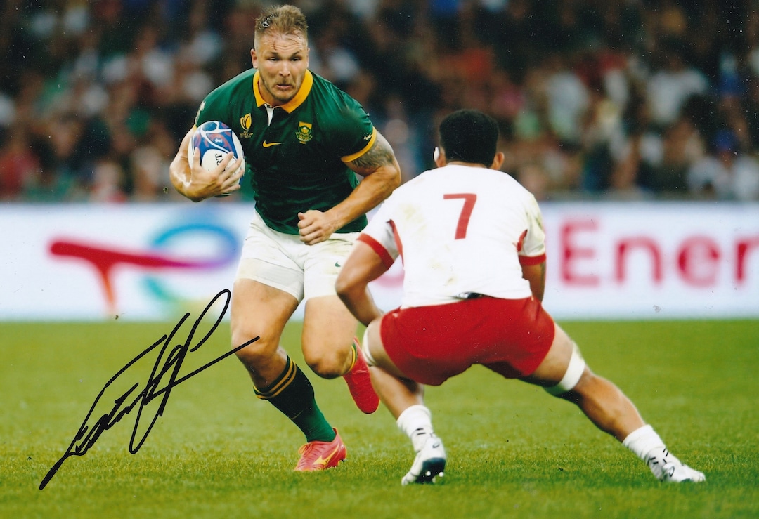Rugby Union - Andre Esterhuizen - Hand Signed A4 Photograph - South ...